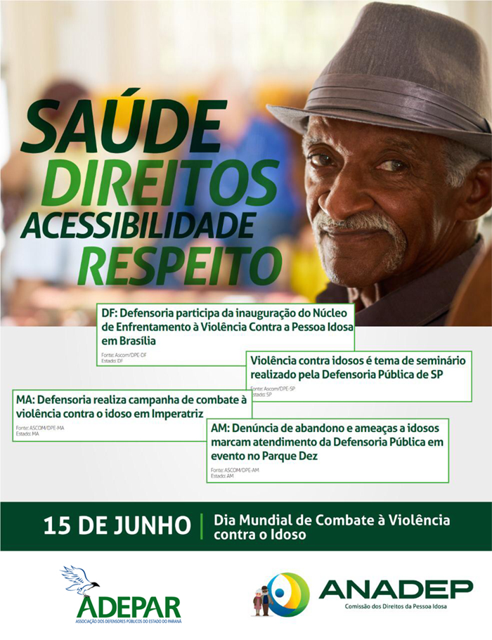 15 de junho – Dia Mundial de Combate à Violência contra o Idoso ...
